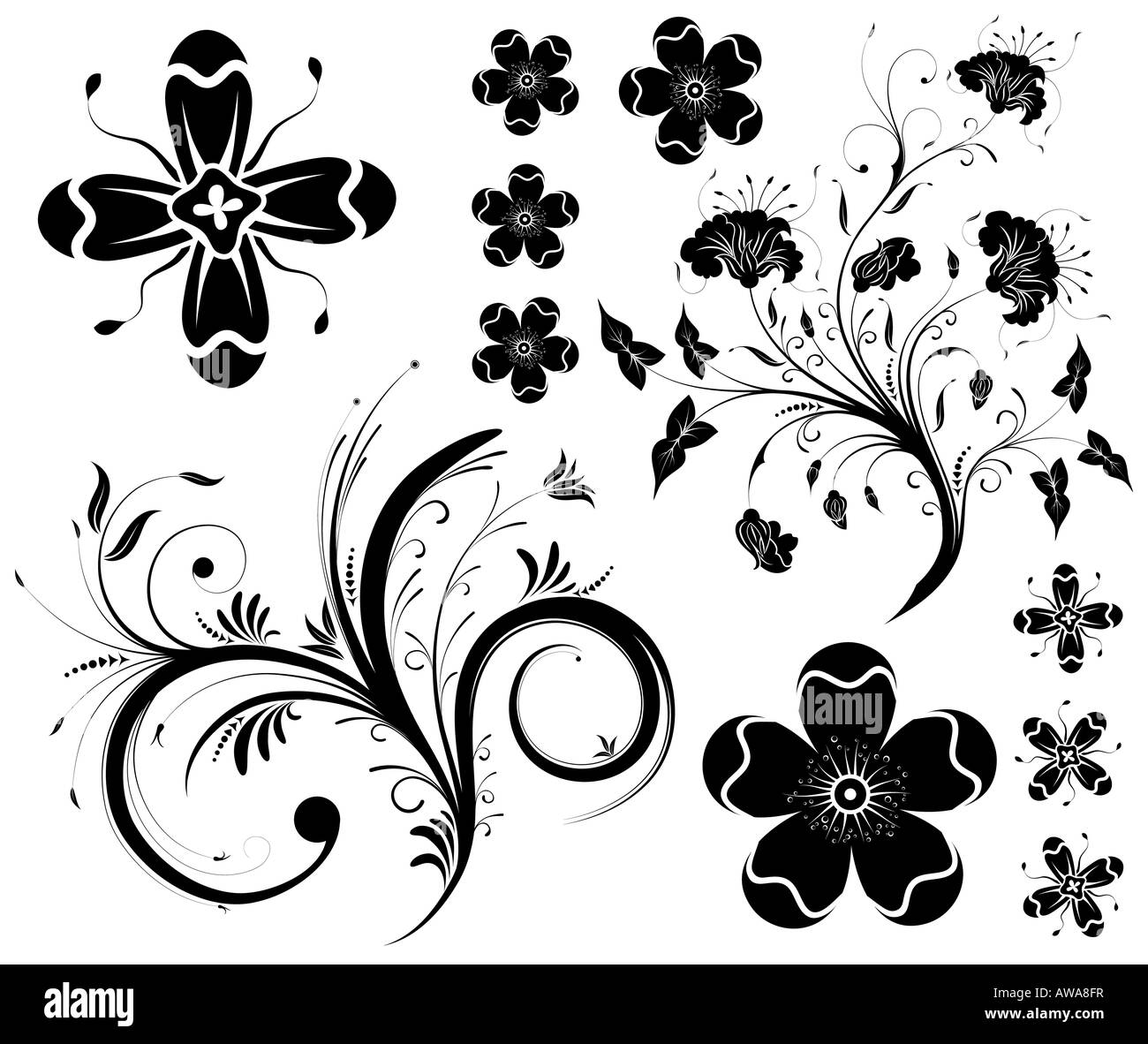 Collect flower background Stock Photo - Alamy