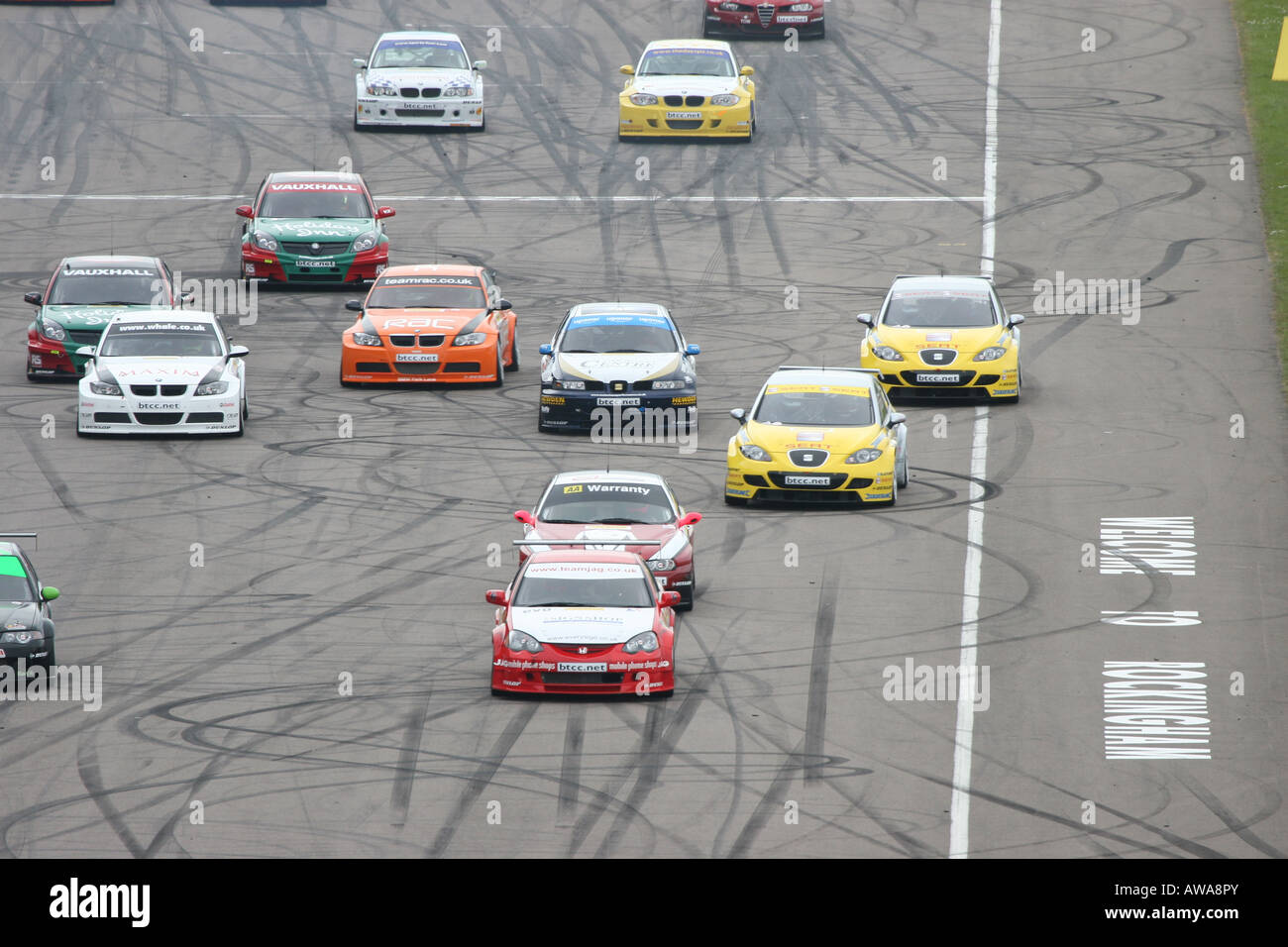 BTCC British Touring Car Championship race at Rockingham Stock Photo ...