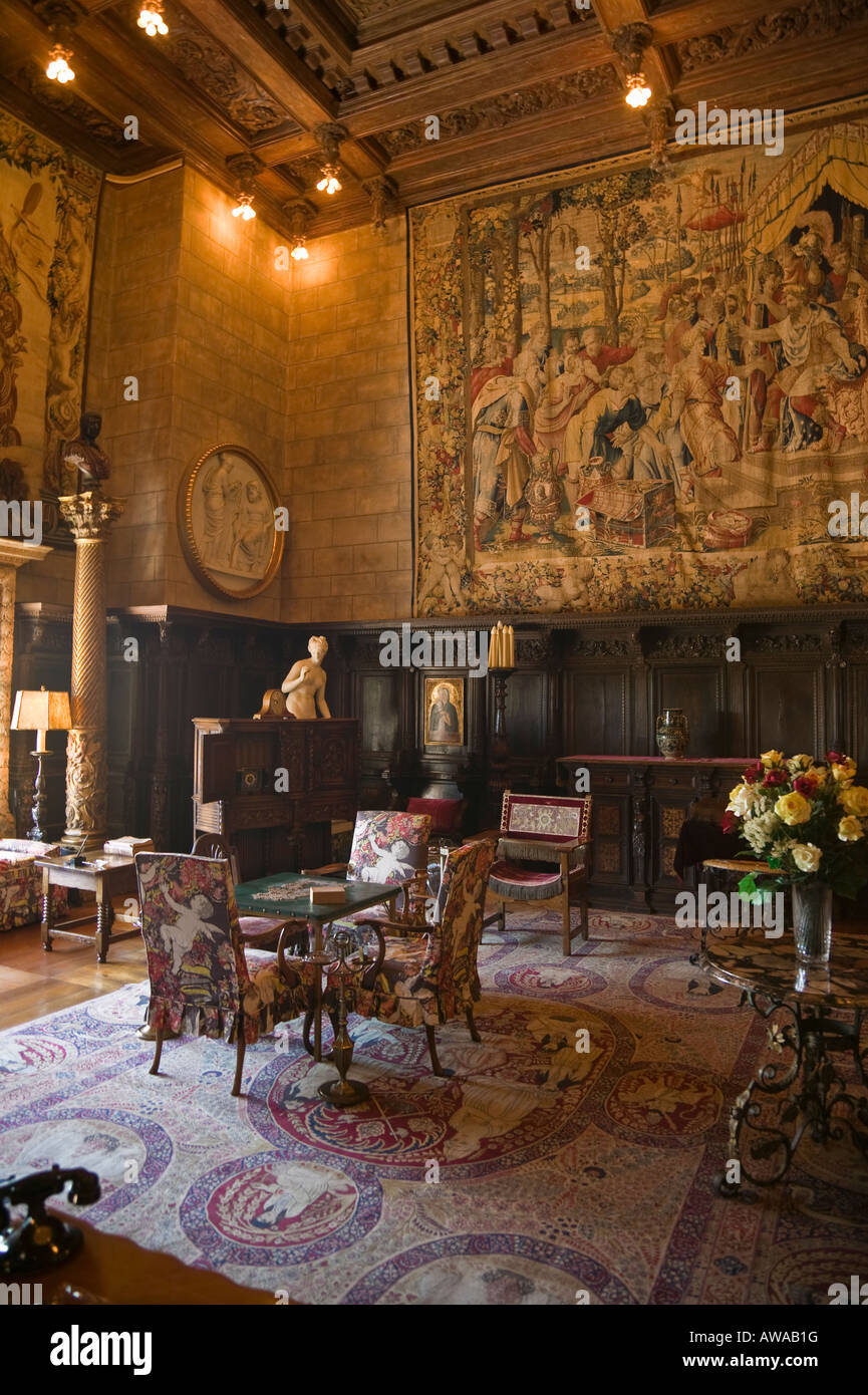 Interior Hurst Castle, San Simeon, California, USA Stock Photo - Alamy
