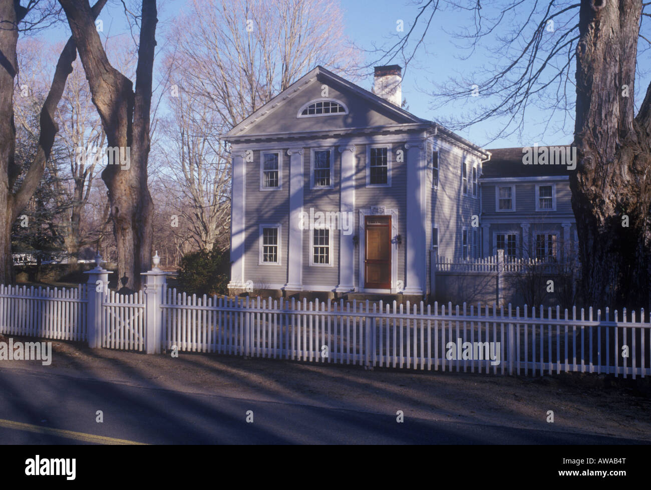 Early classical revival house in Lyme Connecticut New England ...