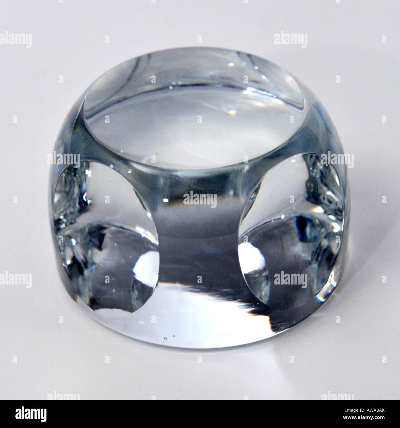 Crystal Glass Faceted Paperweight Stock Photo - Alamy