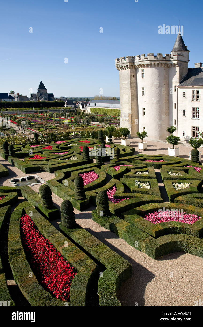 Villandry castle, Loire, France Stock Photo - Alamy
