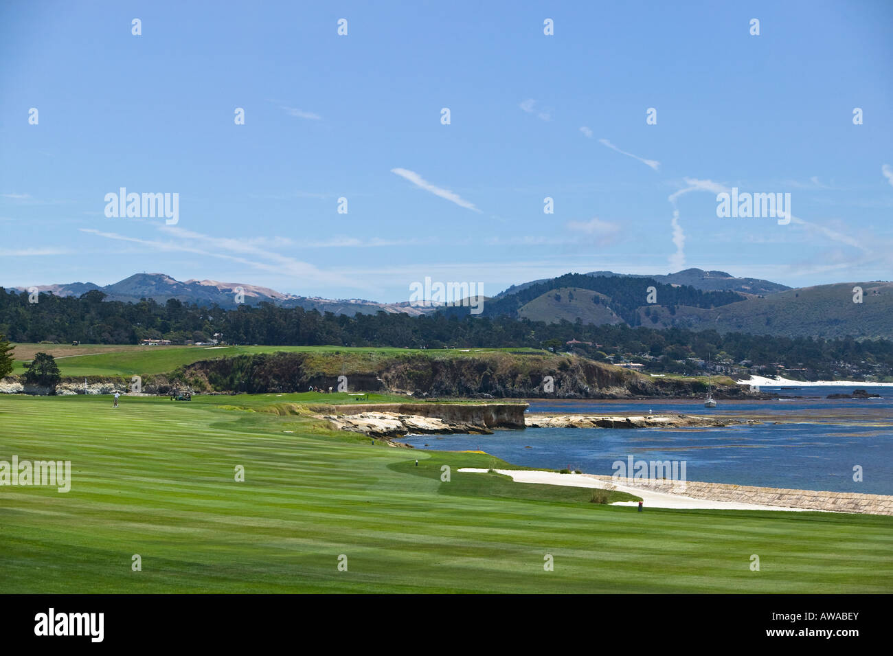 Carmel Pebble Beach, Golf Course California, USA Stock Photo - Alamy