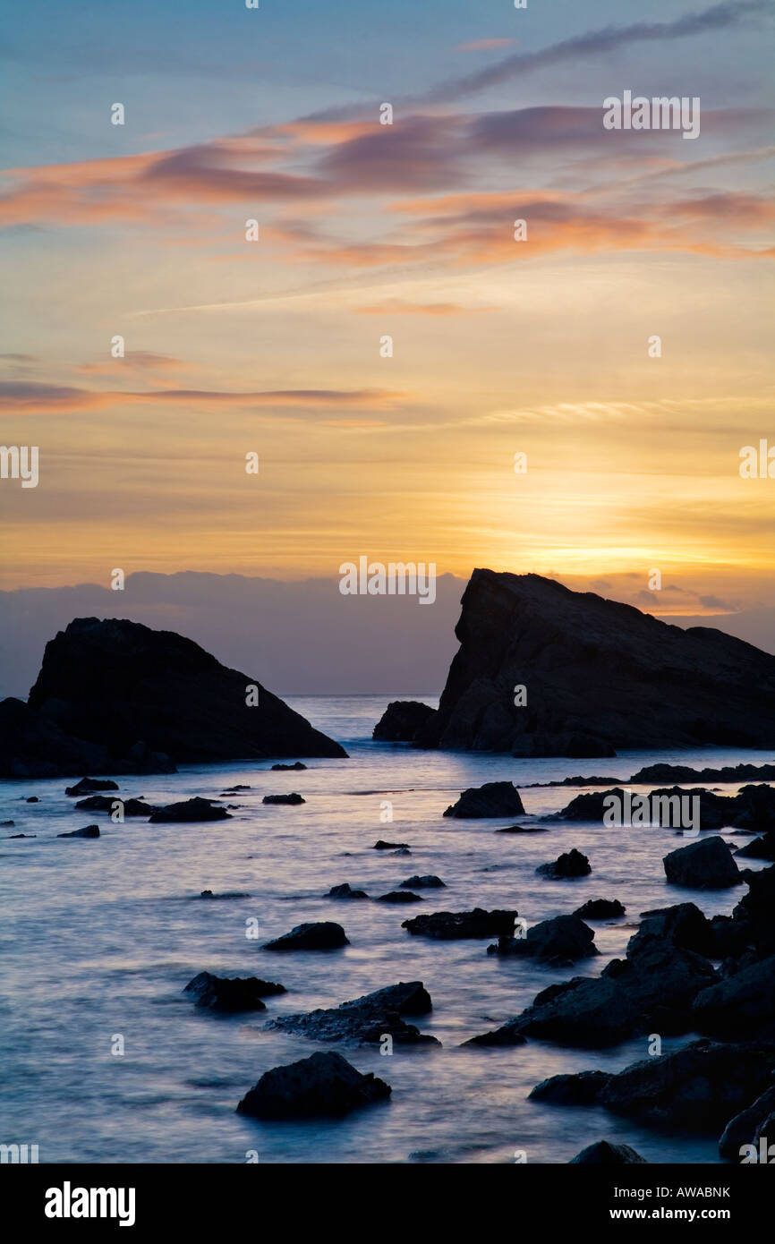 Mupe Bay at sunset, Dorset Stock Photo - Alamy