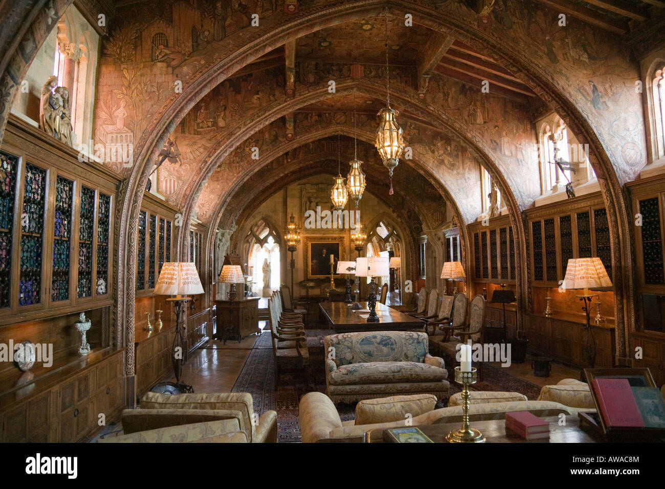 Interior Hurst Castle, San Simeon, California, USA Stock Photo - Alamy