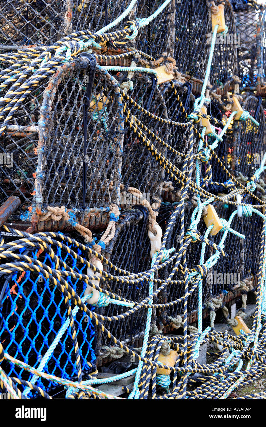 Stack of Lobster Pots Stock Photo - Alamy