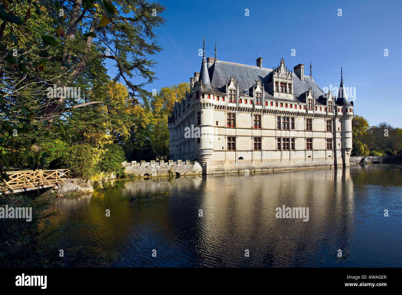 Azay le Rideau castle, Loire, France Stock Photo - Alamy