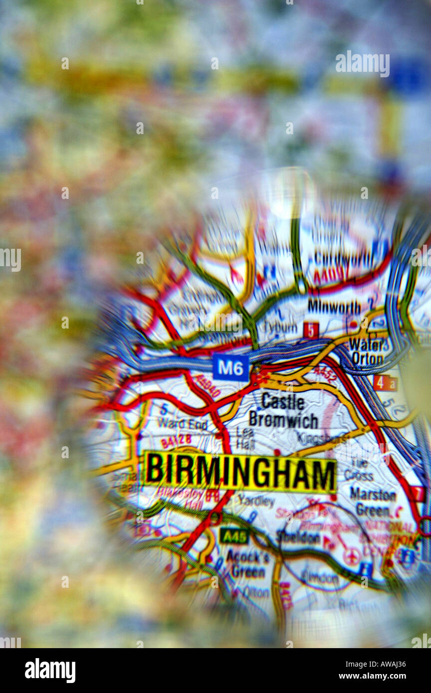 Birmingham map hi-res stock photography and images - Alamy