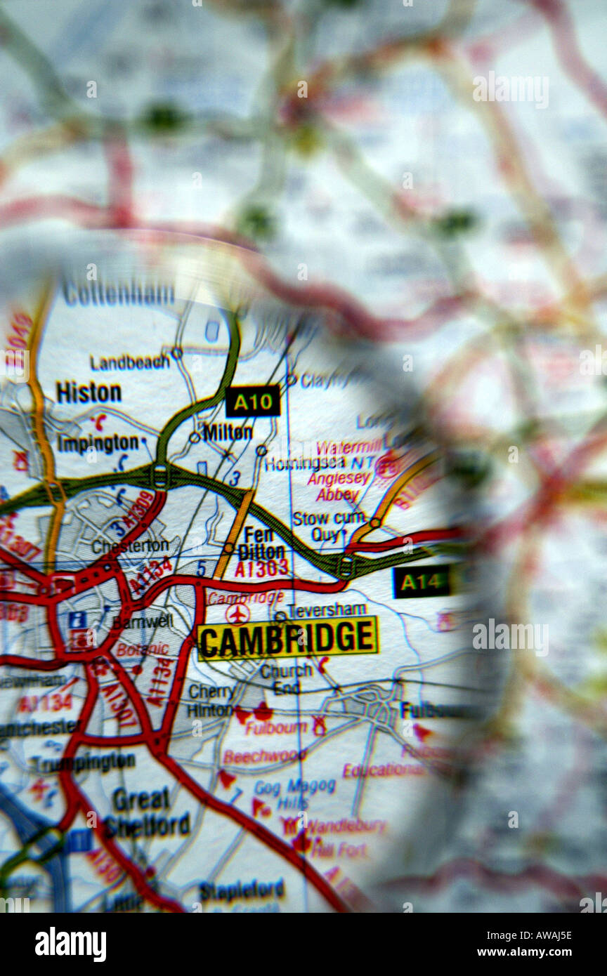 Cambridge england uk city map hi-res stock photography and images - Alamy