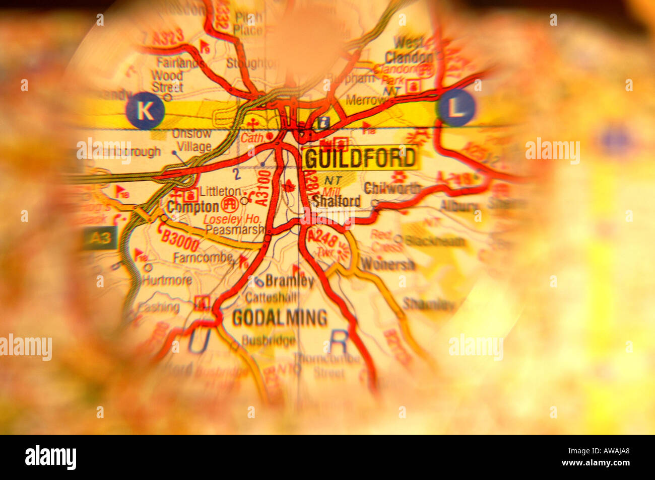 Map of godalming hi-res stock photography and images - Alamy