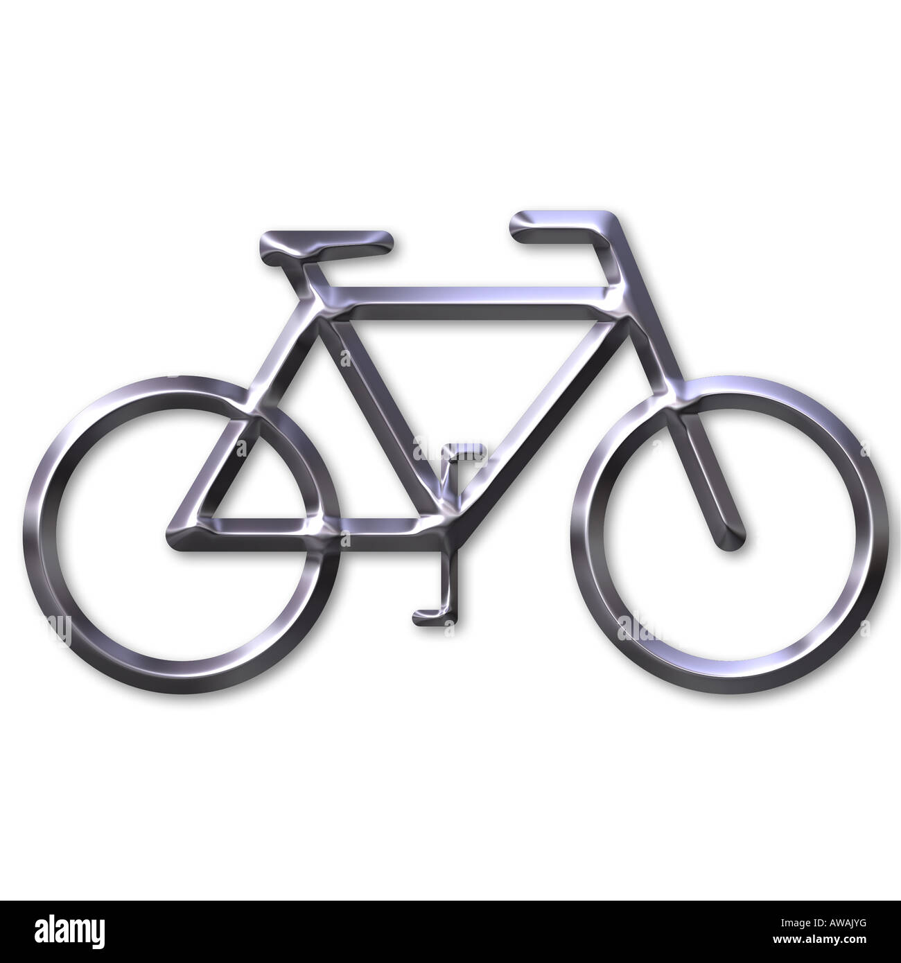 3d silver bicycle Stock Photo - Alamy