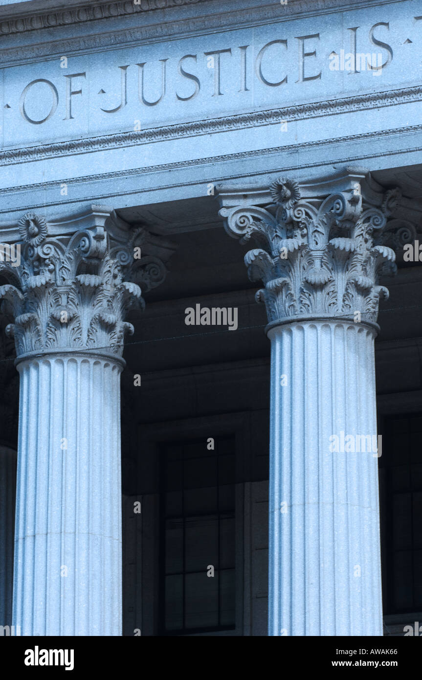 Columns of County Court House in New York NY Stock Photo - Alamy
