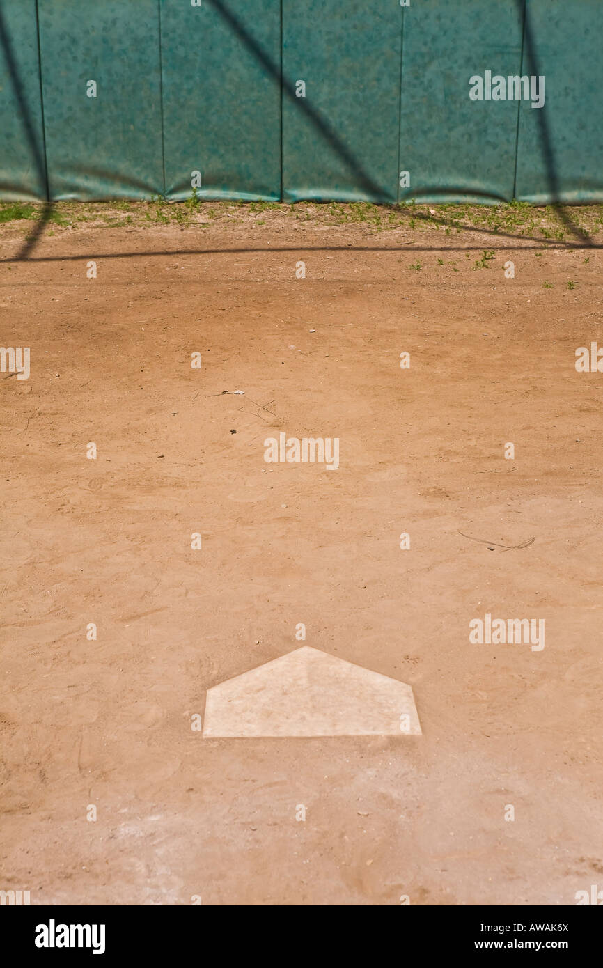 Baseball softball home plate infield Stock Photo - Alamy
