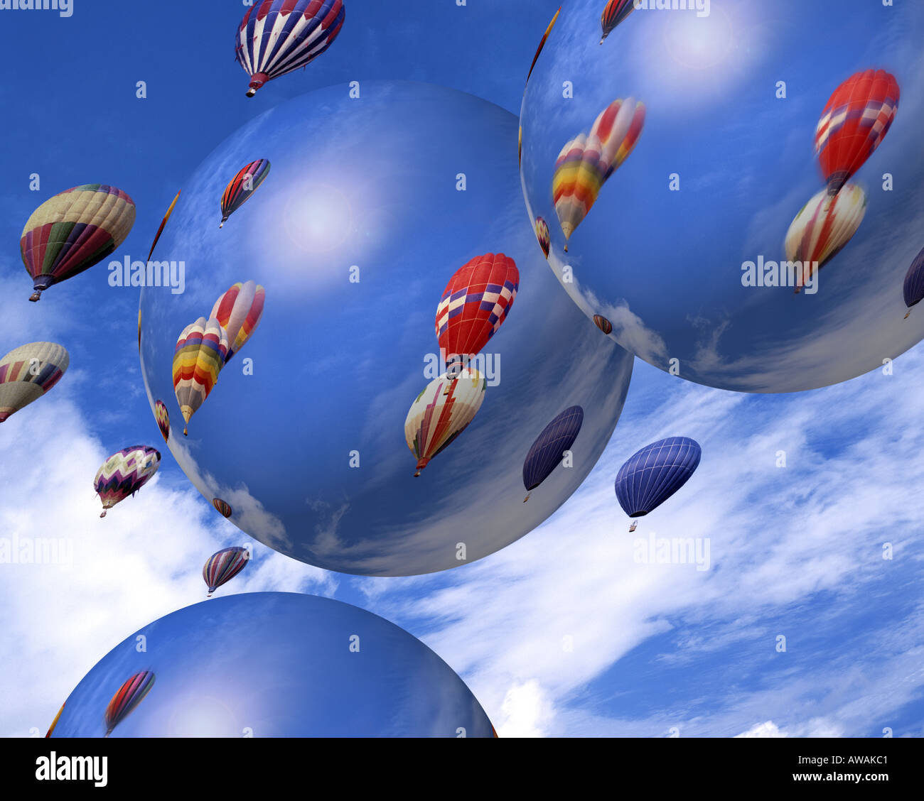 DIGITAL CONCEPT: Hot Air Balloons Stock Photo - Alamy