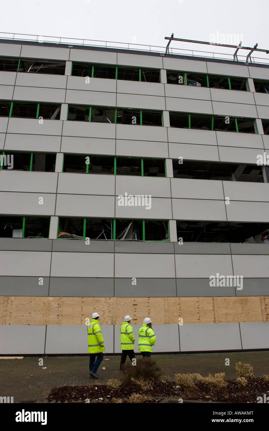 Destroyed Office building Buncefield Oil Depot Fire aftermath Hemel ...