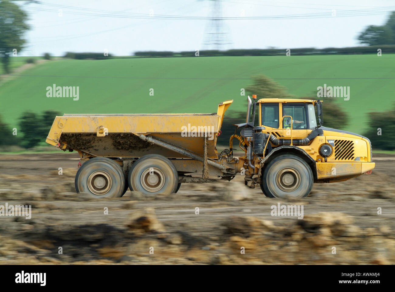 Earth Moving on UK Construction site 2006 Stock Photo - Alamy