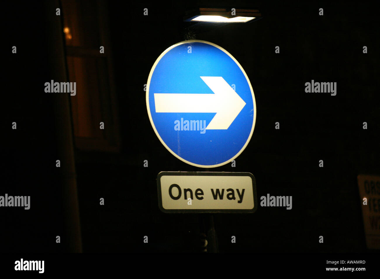 One Way sign Stock Photo - Alamy