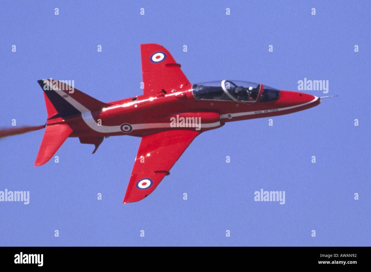 Red Arrows RAF Hawk T1 aircraft Stock Photo - Alamy
