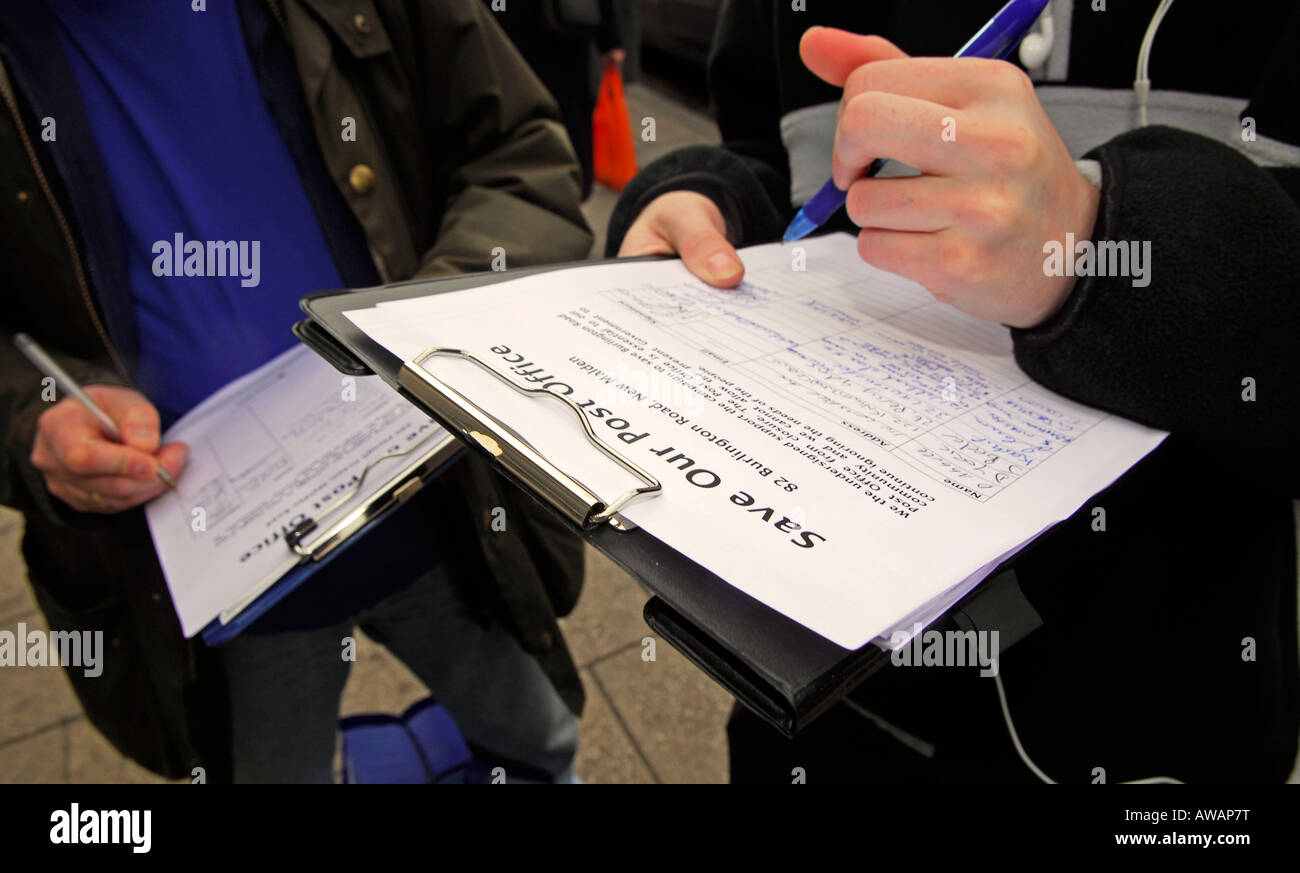 People Signing Petitions