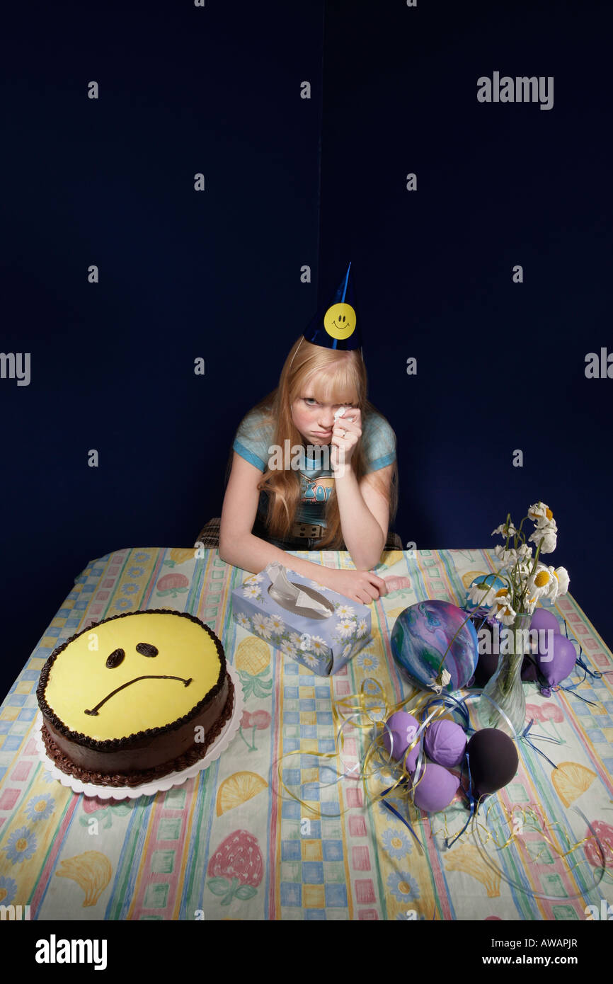 Disappointed girl birthday party hi-res stock photography and images ...