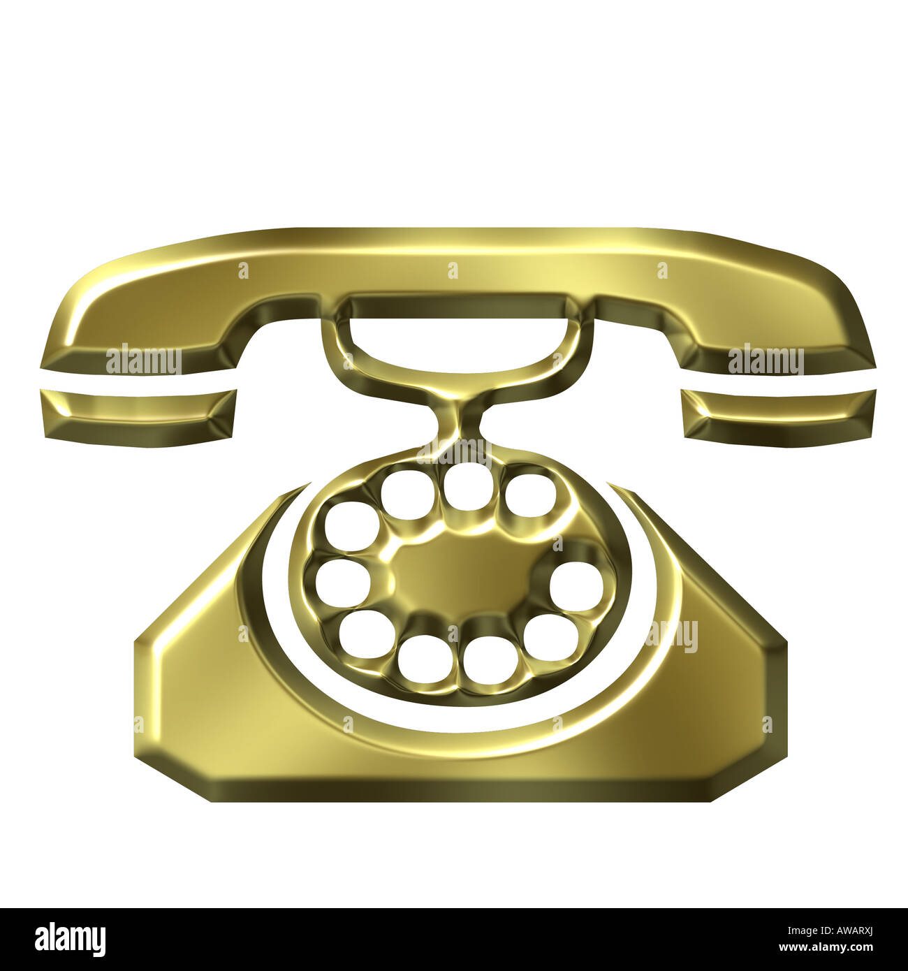 Retro telephone gold hi-res stock photography and images - Alamy