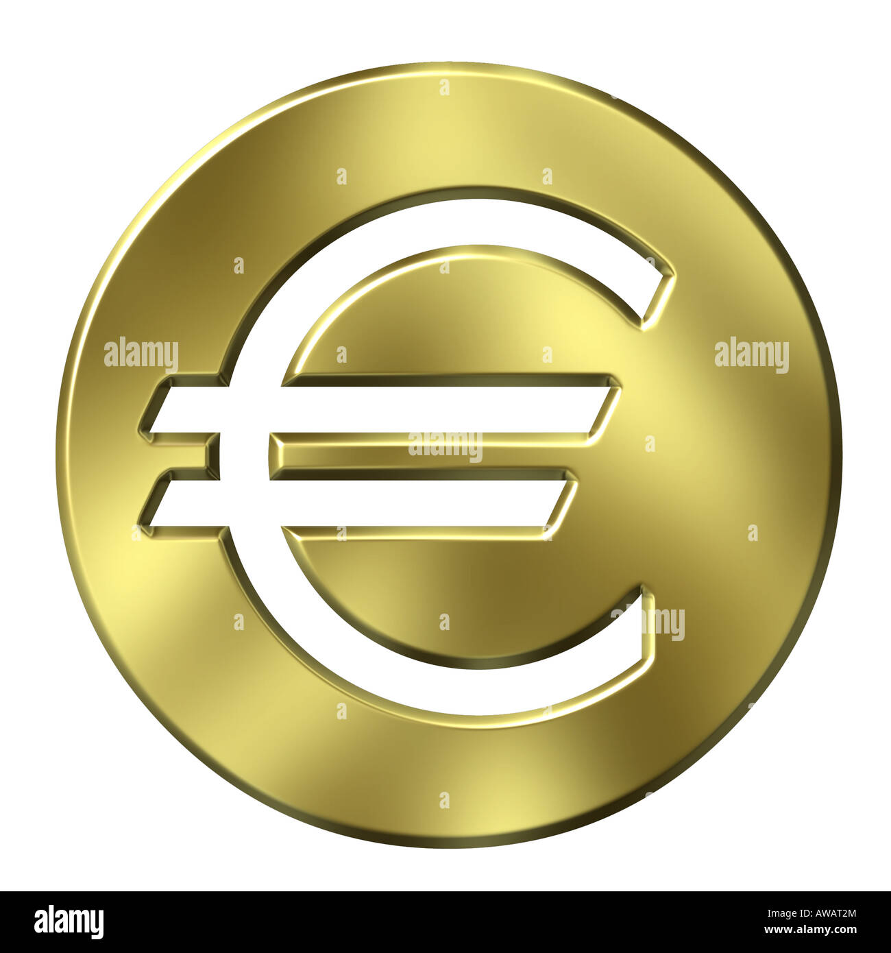 3d golden euro symbol Stock Photo - Alamy