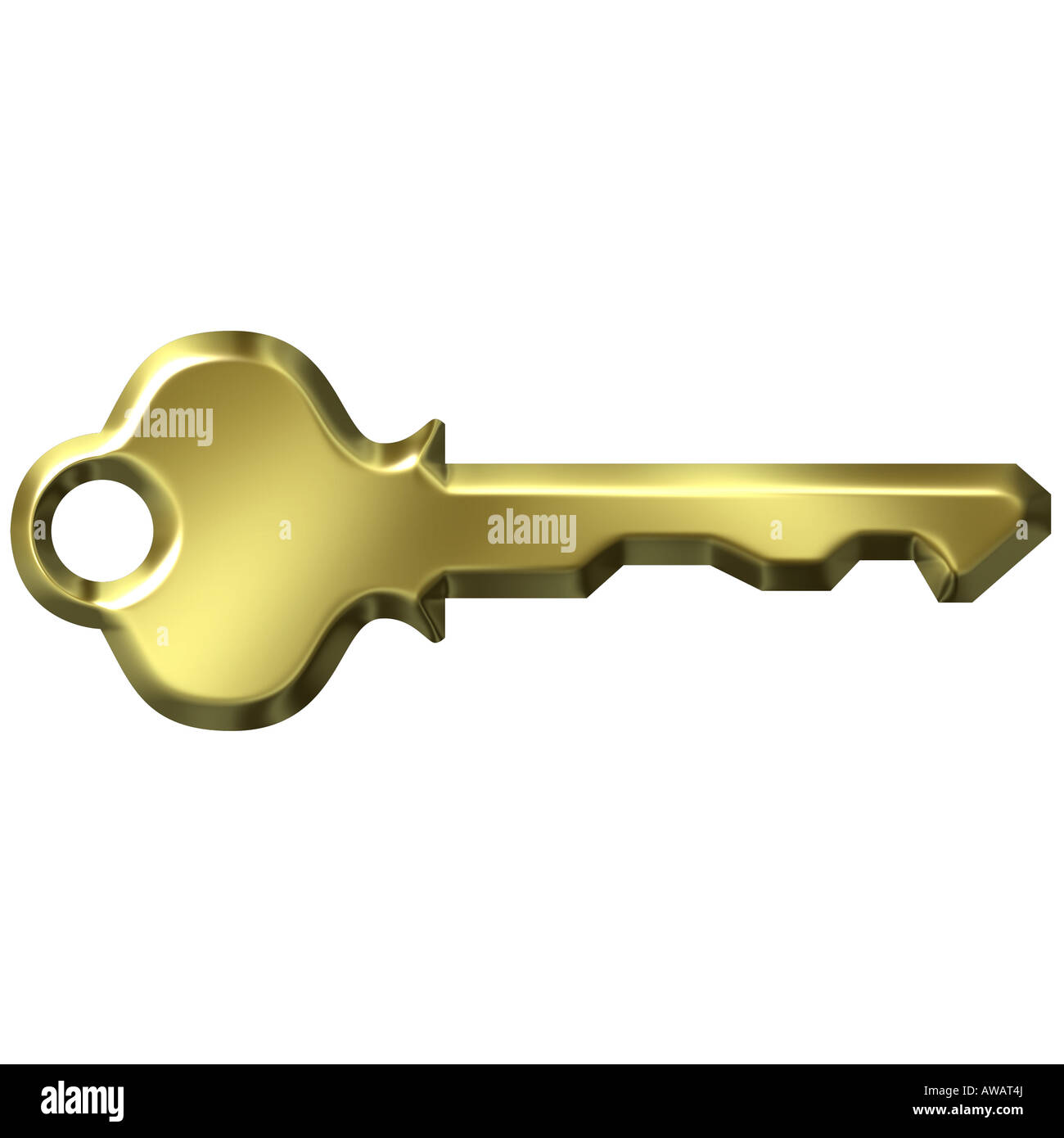 3d golden modern key Stock Photo - Alamy