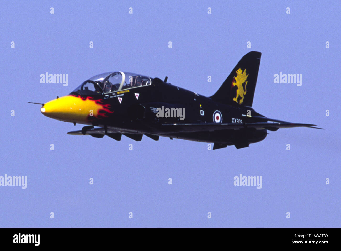 BAe Hawk T1 aircraft in RAF colours taking off Stock Photo - Alamy