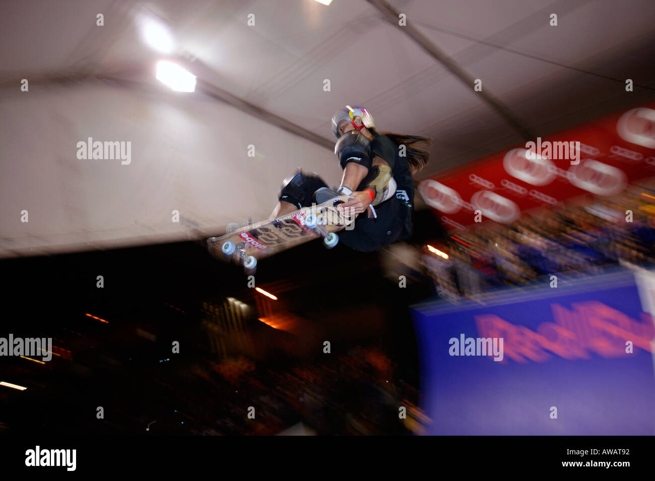 Skateboarding half pipe Stock Photo - Alamy