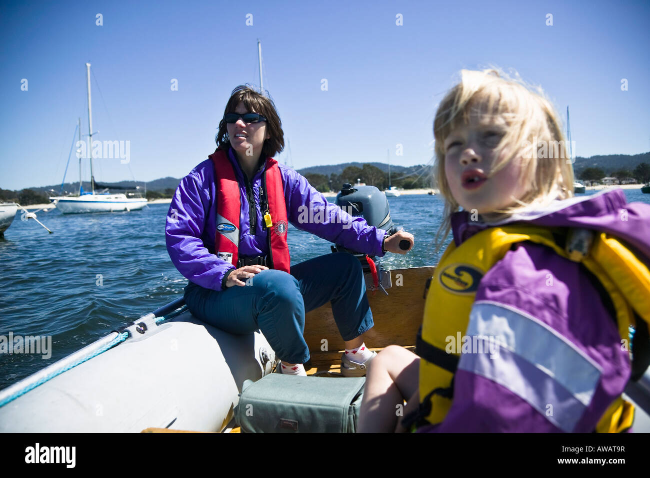 Child kid family dinghy hi-res stock photography and images - Alamy