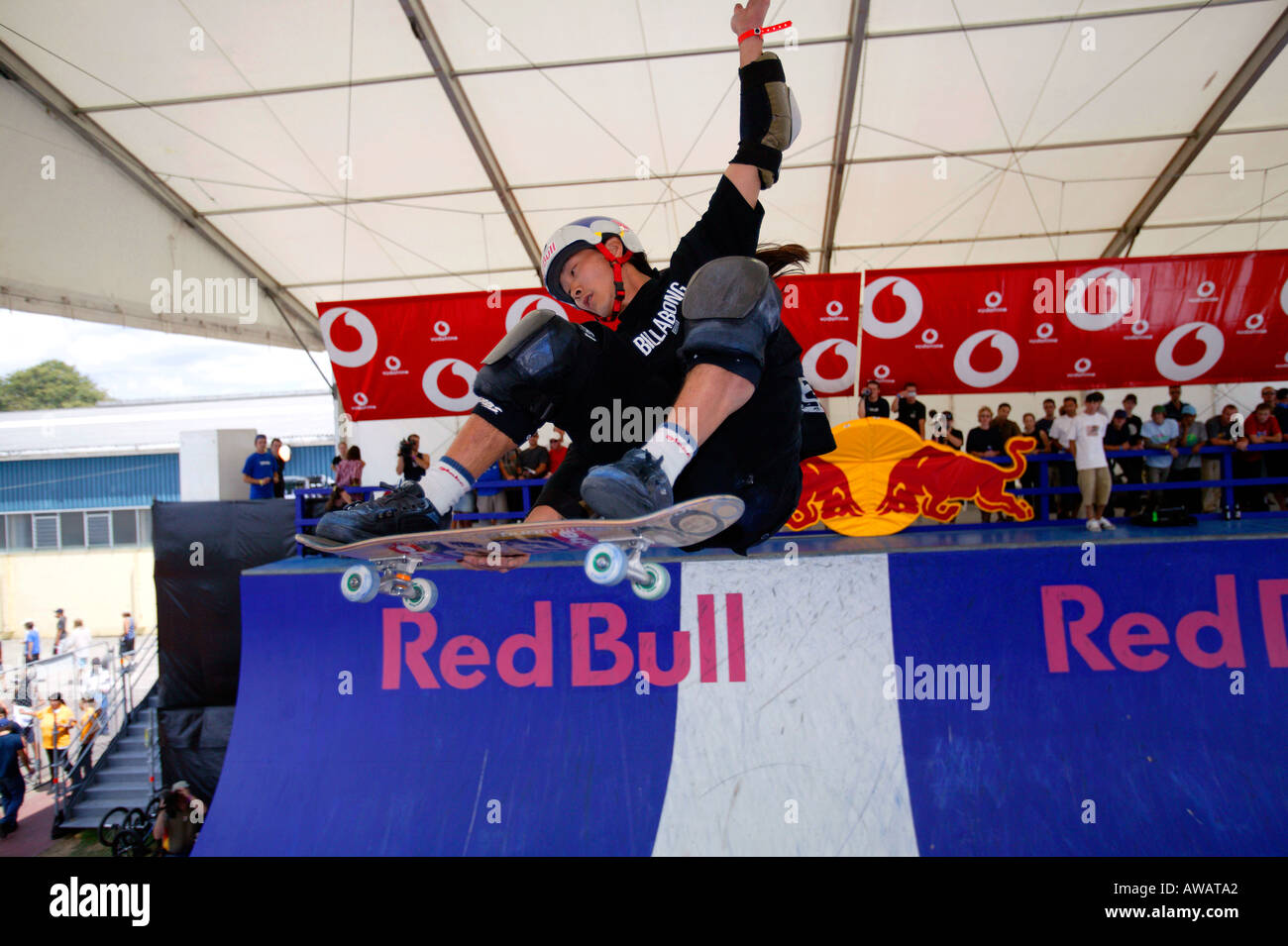 Skateboarding half pipe Stock Photo - Alamy