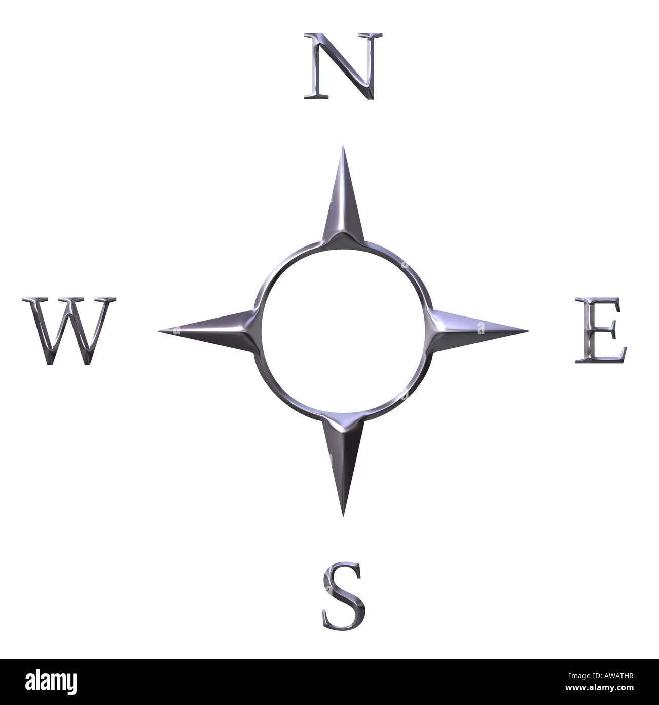 3d silver compass Stock Photo - Alamy