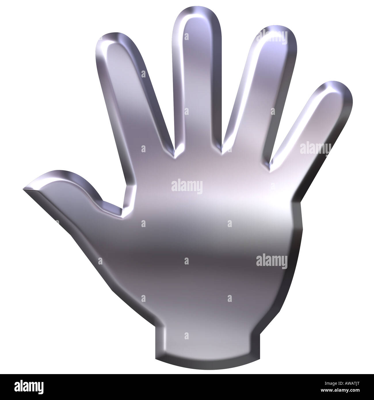 3d silver hand Stock Photo - Alamy