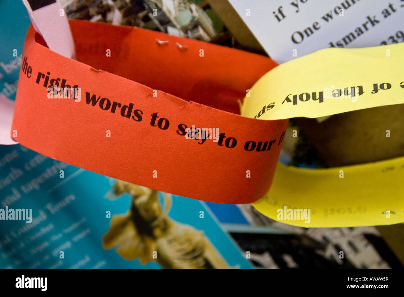 christian message board in english church with prayers Stock Photo - Alamy