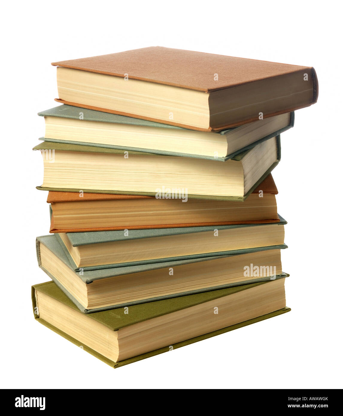 Books A pile of textbooks isolated on a white background Stock Photo ...