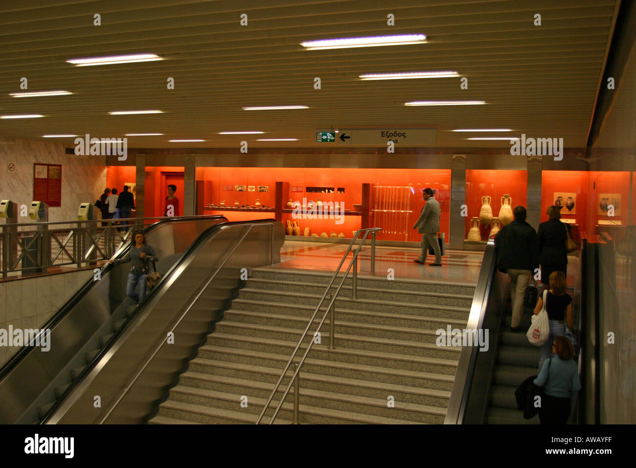 greece athens acropolis metro station Stock Photo - Alamy