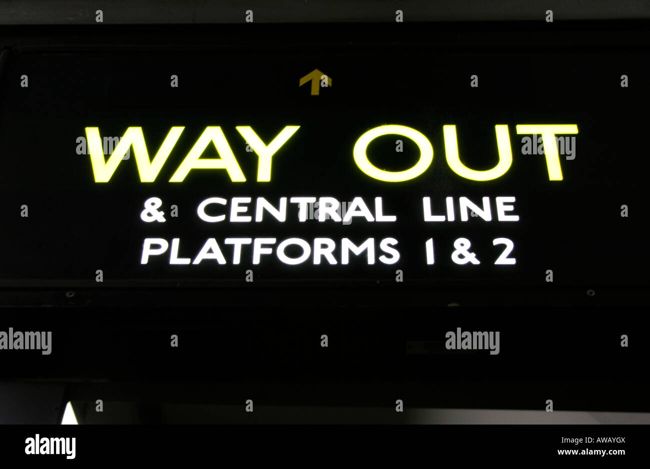 Way Out Sign, Underground Tube, London, England, United Kingdom Stock ...