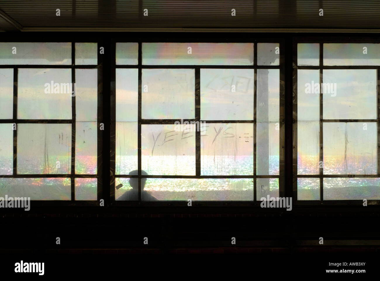 Seafront Shelter Silhouette Stock Photo - Alamy