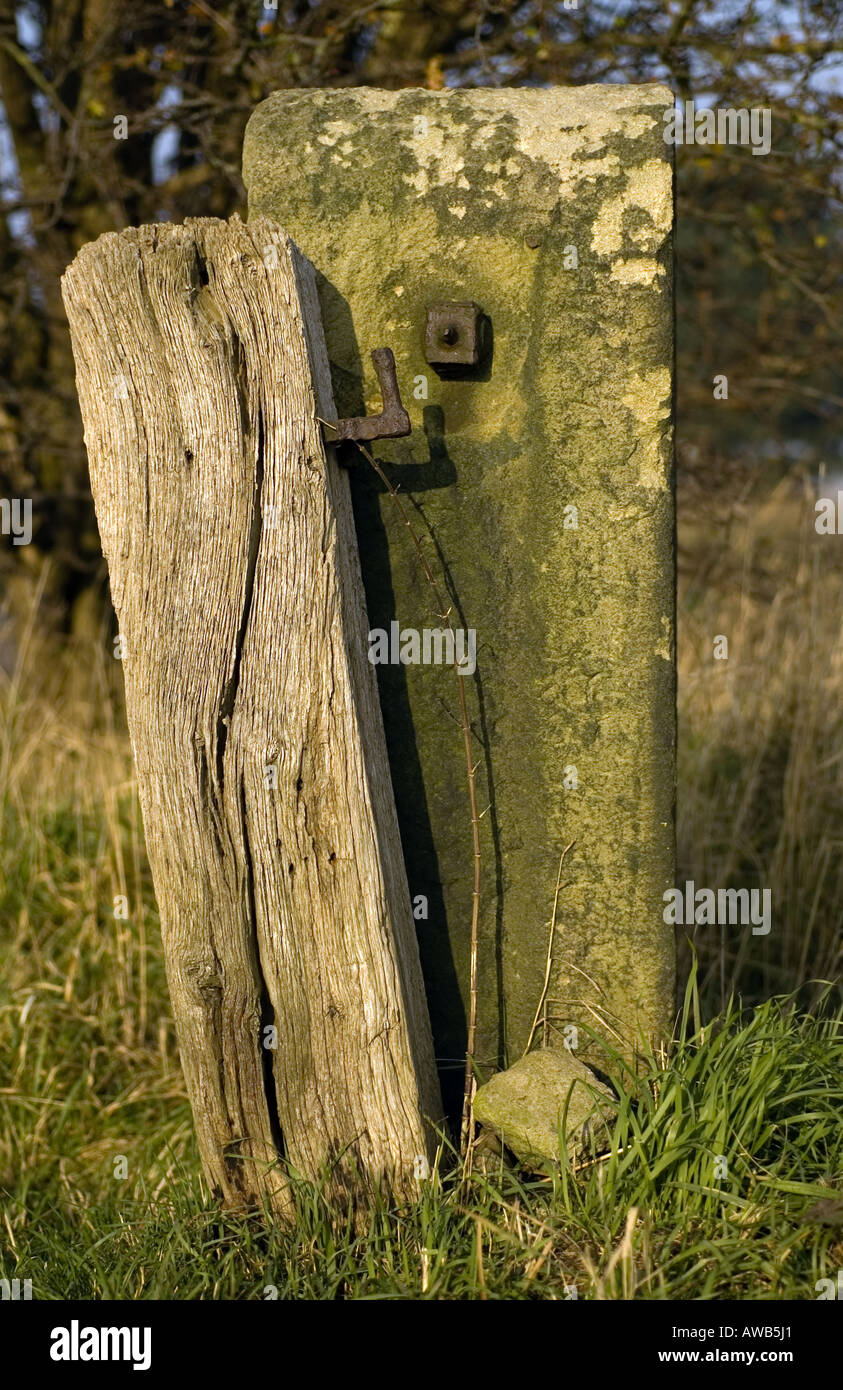 Old Gate Post Stock Photo - Alamy