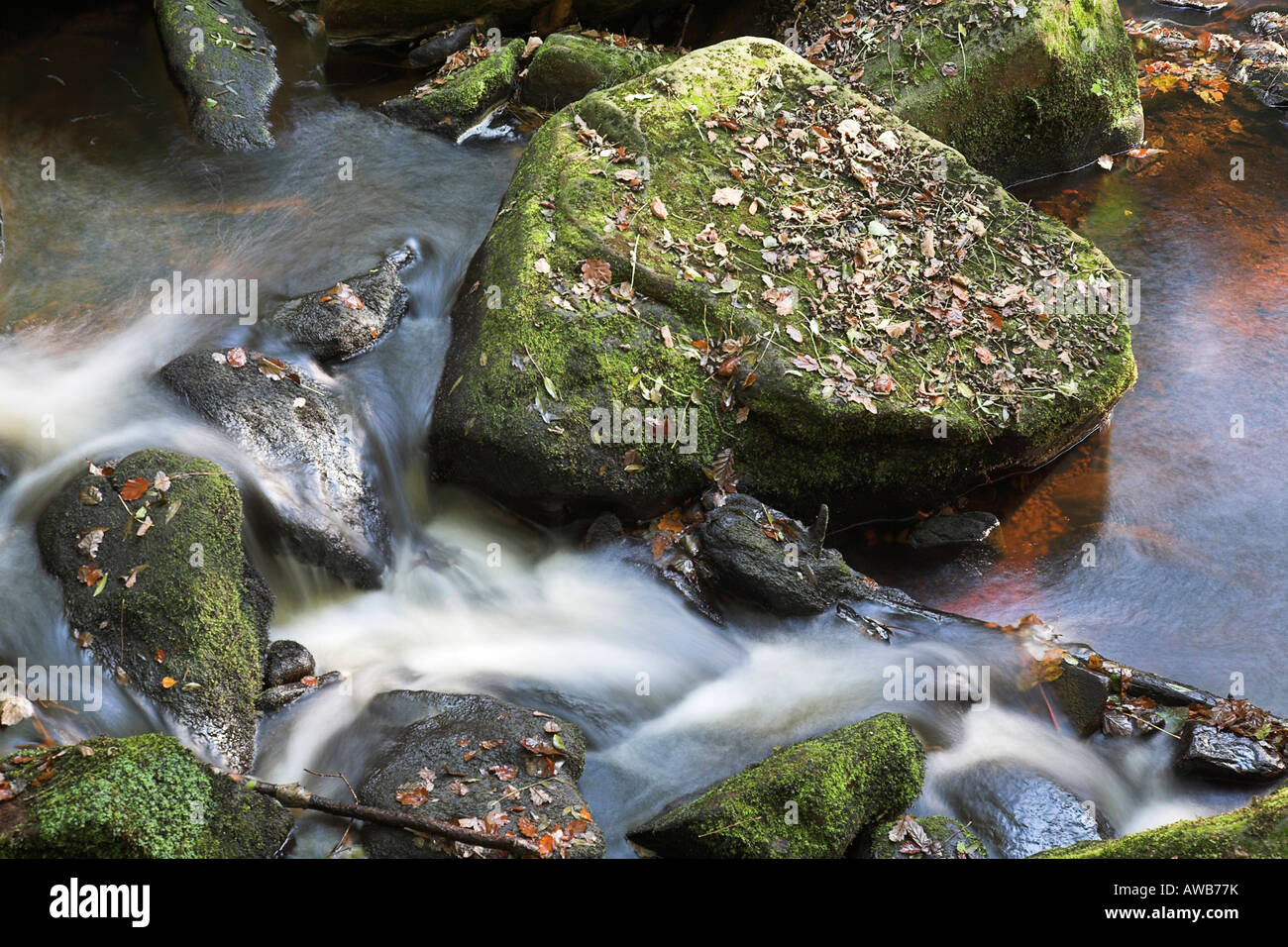 Closeup of stream through rocks Stock Photo - Alamy