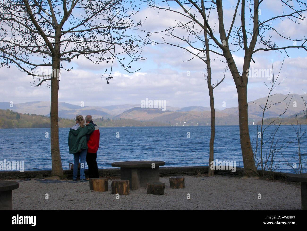 Lake Windermere, (View north of Steamboat Museum) Windermere, Cumbria ...