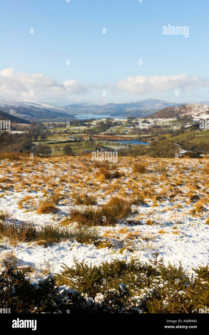 Lake Bala from Sarnau, Gwynedd, North Wales Stock Photo - Alamy