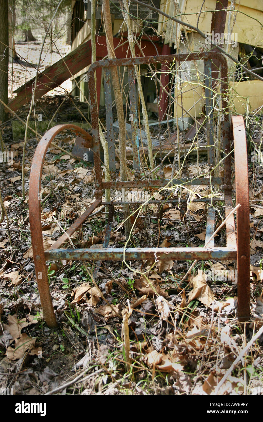 Ruins abandon devastation throne garbage Hocking Hills Ohio USA hi-res ...