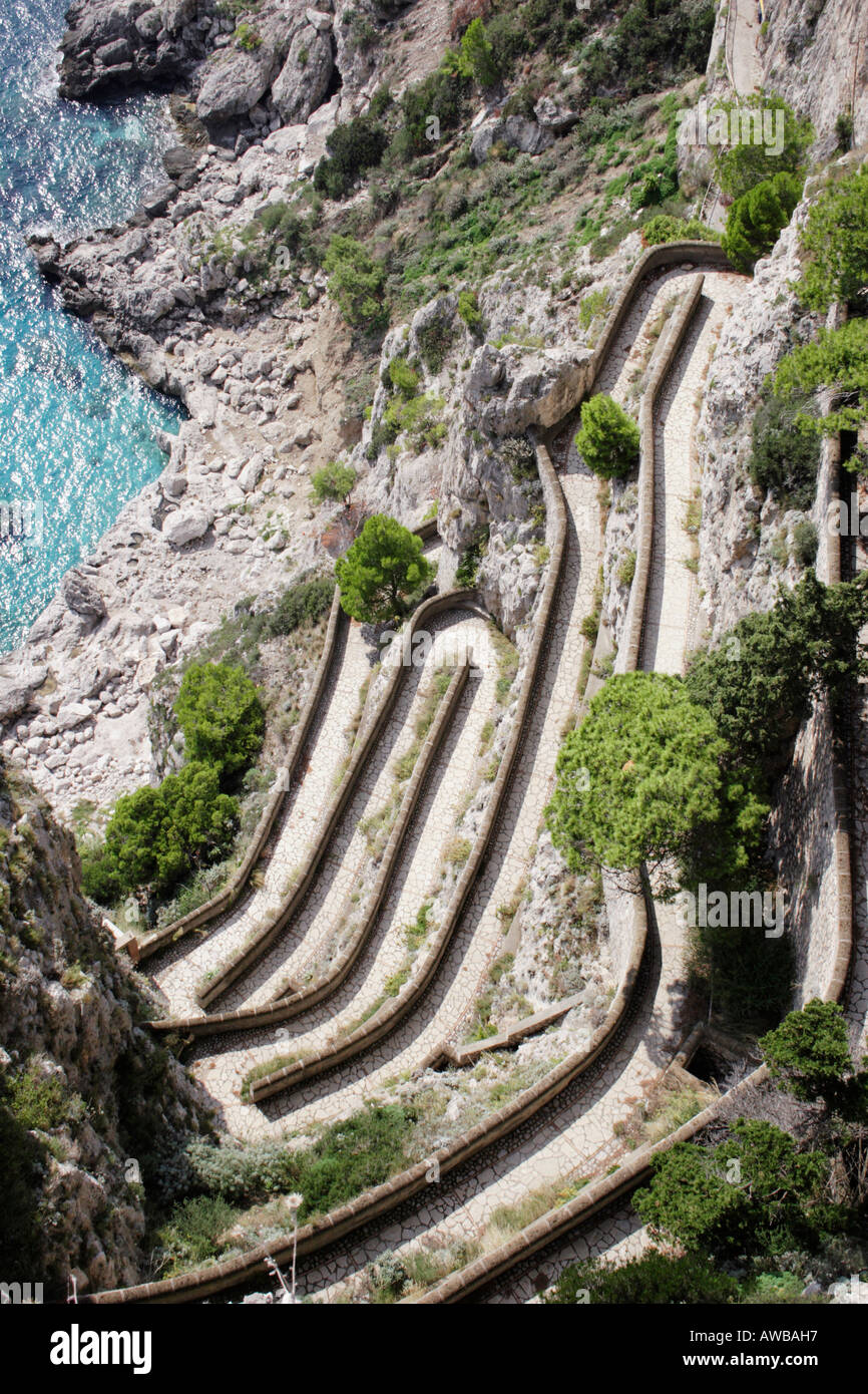 Via Krupp, Isle of Capri, Italy Stock Photo - Alamy