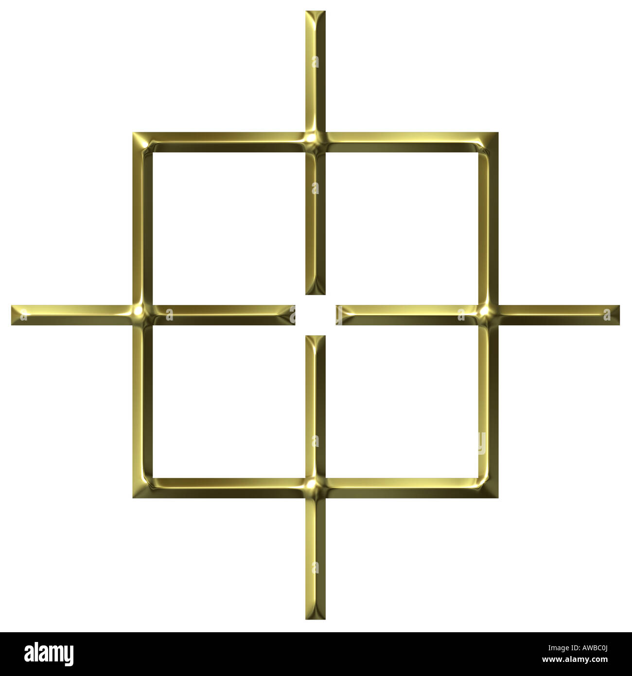 3d golden square target Stock Photo - Alamy