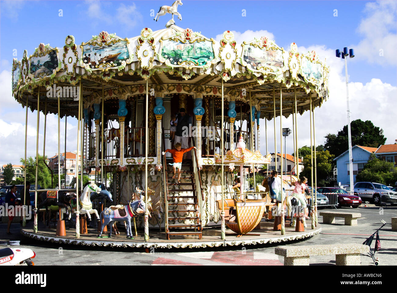 Roundabout fun fair children hi-res stock photography and images - Alamy