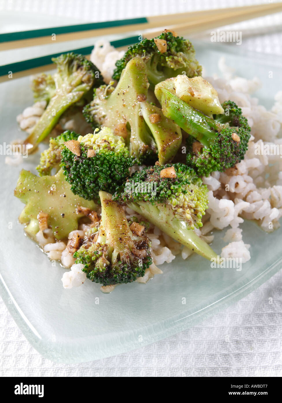 Brocolli stir fry Stock Photo - Alamy