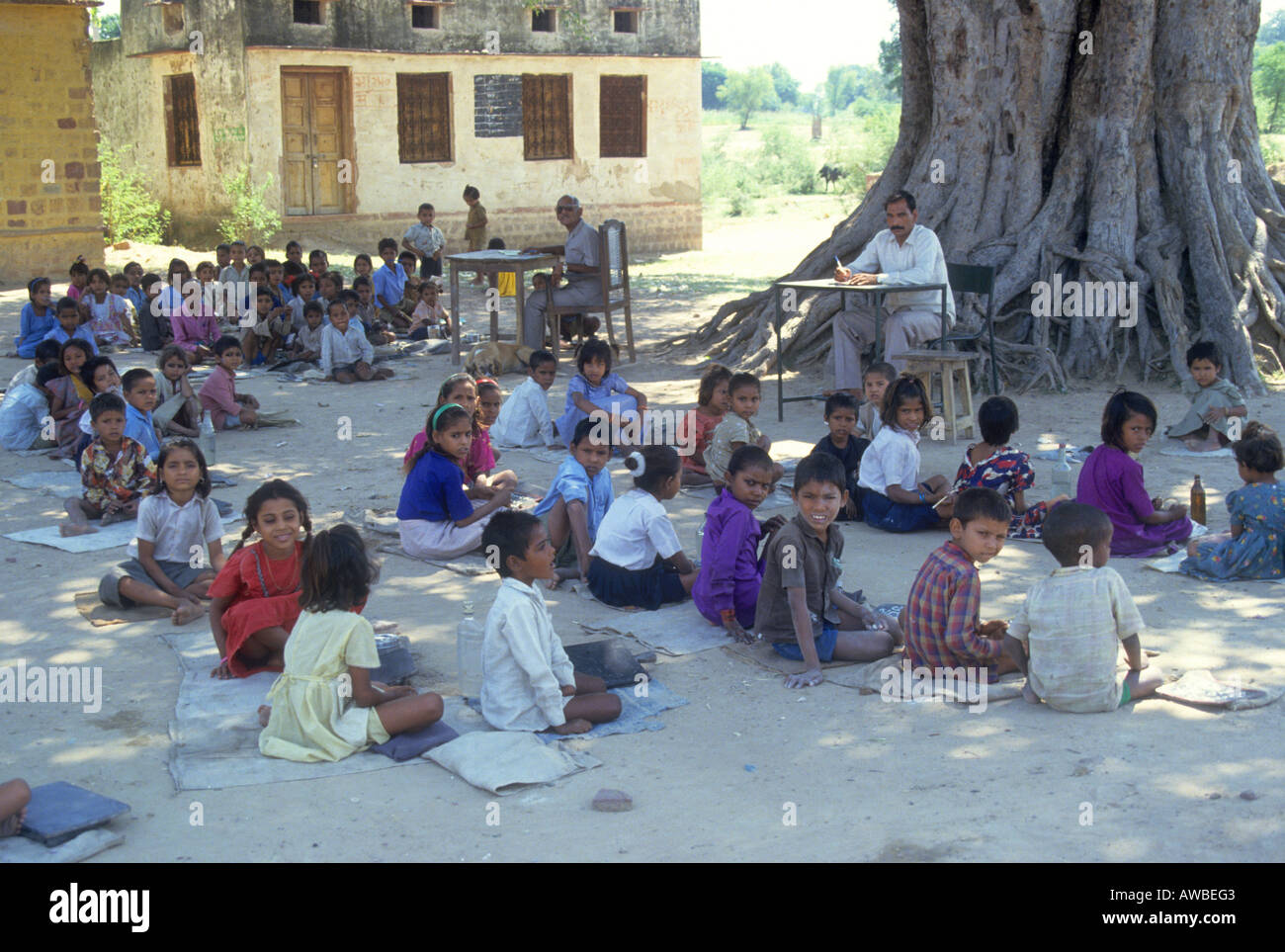 Kids Studying Outside