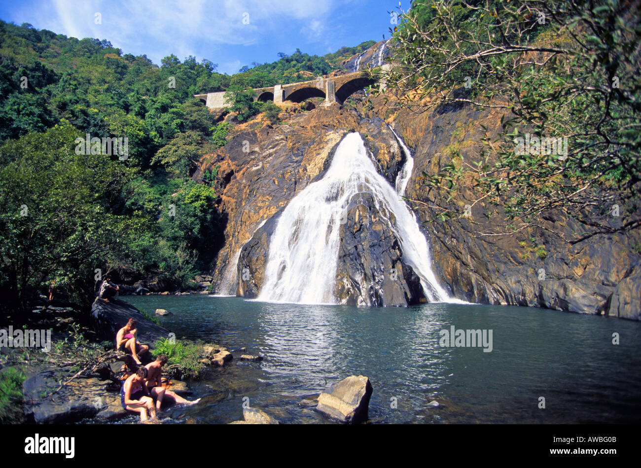 Dudhsagar waterfall hi-res stock photography and images - Alamy