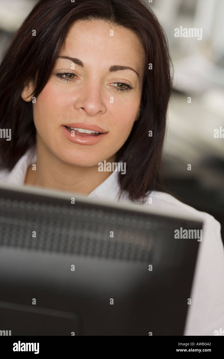 Vertical screen attractive young woman hi-res stock photography and ...